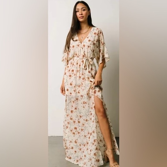 Baltic Born | Dresses | Baltic Born Katherine Maxi Dress Cream And Rust ...